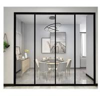 China Commercial Project Sliding Door Exterior Aluminum Alloy with Triplex Glass Upgrade for sale
