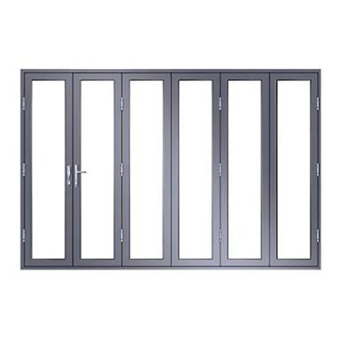China Bi-Fold Door ISO14001 Customized Project Design with Optional Colour and 70mm Width for sale