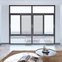 China Black Aluminium Double Glazed Glass Sliding Windows With High Wind Pressure Resistance for sale