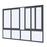 China Customized Aluminum Sliding/Tilt and Turn House Windows Big Pretty Design Energy Efficien for sale