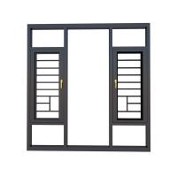 China Bedroom Aluminum Black Broken Bridge Casement Windows with and Level 8 Air Tightness for sale