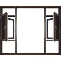 China Bedroom Aluminum Black Broken Bridge Casement Windows with and Level 8 Air Tightness for sale