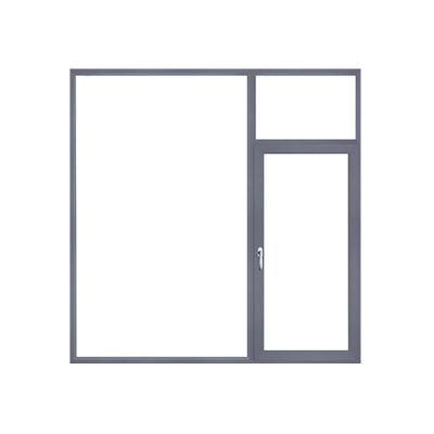 China Aluminum Villa House Glass Casement Windows with Horizontal Opening and Customization for sale