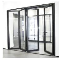 China 35dB Sound Insulation Glass Bi-Folding Doors For To Service Apartments for sale