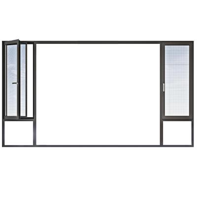 China American Design House Project Double Glazed Balcony Aluminum Casement Windows for Homes for sale