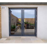 China Upgrade to Triplex Glass Skate Thermal Break Double Glazed Aluminum Casement Doors for sale