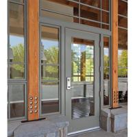 China Upgrade to Triplex Glass Skate Thermal Break Double Glazed Aluminum Casement Doors for sale