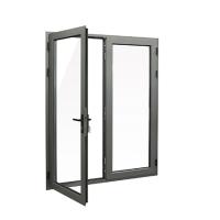 China Custom Aluminum Alloy Casement Door Waterproof and Customized for Commercial Projects for sale