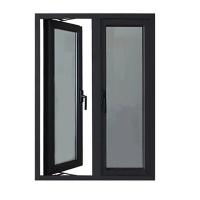China Custom Aluminum Alloy Casement Door Waterproof and Customized for Commercial Projects for sale