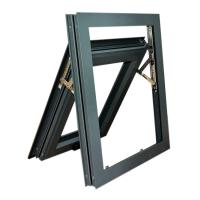 China Energy Saving SKATE Aluminum Double Glass Awning Window with Level 6 Water Tightness for sale