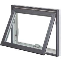 China Energy Saving SKATE Aluminum Double Glass Awning Window with Level 6 Water Tightness for sale