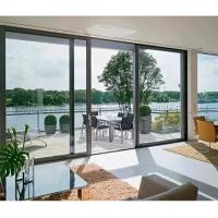 China Waterproof Design 16mm Waterproof Aluminum Ultra-narrow Frame Double Glazed Sliding Doors for sale