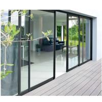 China Waterproof Design 16mm Waterproof Aluminum Ultra-narrow Frame Double Glazed Sliding Doors for sale