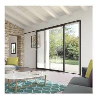 China Waterproof Design 16mm Waterproof Aluminum Ultra-narrow Frame Double Glazed Sliding Doors for sale