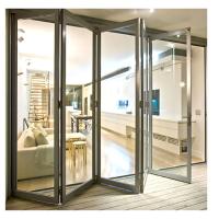 China Project Consultation At Building Material Store 70mm Aluminum Bi-fold Doors With Glass for sale