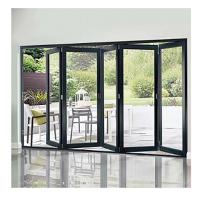 China Project Consultation At Building Material Store 70mm Aluminum Bi-fold Doors With Glass for sale