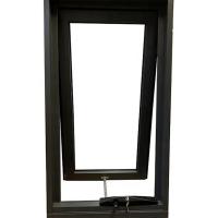 China SKATE End Black Double Glazed Aluminium Alloy Awning Windows with Soundproof Function for sale