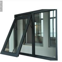 China SKATE End Black Double Glazed Aluminium Alloy Awning Windows with Soundproof Function for sale