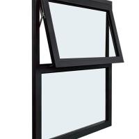 China SKATE End Black Double Glazed Aluminium Alloy Awning Windows with Soundproof Function for sale