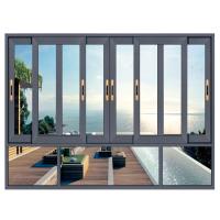 China Level 8 Air Tightness Folding Screen Aluminium System Double Glazed Glass Sliding Windows for sale