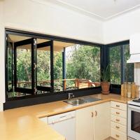 China 70mm Width Aluminum Alloy Frame BI Fold Windows with Modern Design and Sliding Window for sale