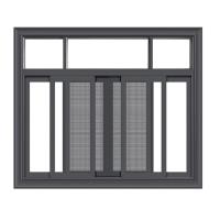 China Tailored Double Tempered Glass Aluminium Alloy Sliding Window with 2.2 mm Wall Thickness for sale