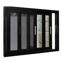 China Tailored Double Tempered Glass Aluminium Alloy Sliding Window with 2.2 mm Wall Thickness for sale