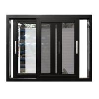 China Tailored Double Tempered Glass Aluminium Alloy Sliding Window with 2.2 mm Wall Thickness for sale