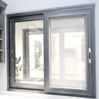 China Soundproof Hurricane Impact Thermal Break Double Glazed Aluminium Alloy Sliding Window for sale
