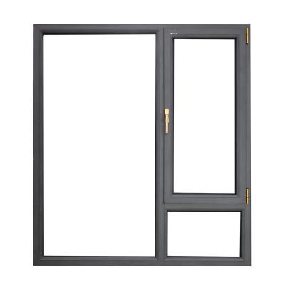 China Level 8 Air Tightness Aluminum Casement House Windows with 304 Stainless Steel Mesh for sale