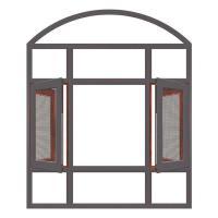 China Level 8 Air Tightness Aluminum Casement House Windows with 304 Stainless Steel Mesh for sale