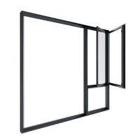 China Thermal Break Double Glazed Aluminum Profile Aluminium Alloy Casement Window Swing Style for sale
