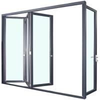 China Outward Aluminum Bi Fold Windows With Heat Insulation Coefficient K Value ≤2.1 for sale