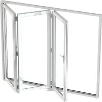China Outward Aluminum Bi Fold Windows With Heat Insulation Coefficient K Value ≤2.1 for sale