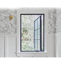 China Window With Grill Design And Tempered Glass 8-way Seal Broken Bridge Aluminum Profile for sale