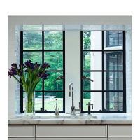 China Window With Grill Design And Tempered Glass 8-way Seal Broken Bridge Aluminum Profile for sale