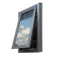 China Level 9 Wind Pressure Resistance SKATE Double Glazed Aluminum Alloy Awning Windows for sale