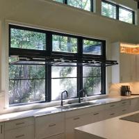 China Horizontal Opening Tempered Glass Aluminum Bifold Windows With Triplex Glass Upgrade for sale