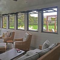 China Horizontal Opening Tempered Glass Aluminum Bifold Windows With Triplex Glass Upgrade for sale