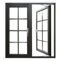 China Double Glazed Aluminum Casement Glass Windows with Level 6 Water Tightness for sale