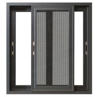China Customize Double Glazed Thermal Break Aluminum Sliding Glass Windows For Folding Screen for sale