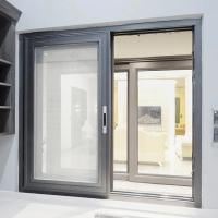 China Customize Double Glazed Thermal Break Aluminum Sliding Glass Windows For Folding Screen for sale