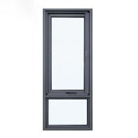 China Water Tightness Level 6 Customize Thermal Break Aluminum Double Layer Glass Awning Windows for sale