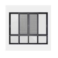 China 2.2mm Wall Thickness Aluminum Sliding Windows High Durability And Aluminum Frame for sale