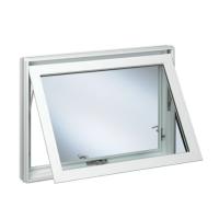China Aluminum Alloy SKATE End White Double Glazed Residential Commercial Awning Windows for sale