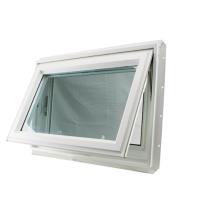 China Aluminum Alloy SKATE End White Double Glazed Residential Commercial Awning Windows for sale