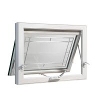 China Aluminum Alloy SKATE End White Double Glazed Residential Commercial Awning Windows for sale