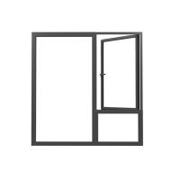 China SKATE 75 Aluminum Casement Windows With 304 Stainless Steel Mesh Screen for sale