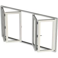 China Modern Design Folding Screen Soundproof Glass Aluminium Bifold Windows With ≤2.1 K Value for sale
