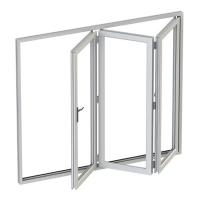 China Modern Design Folding Screen Soundproof Glass Aluminium Bifold Windows With ≤2.1 K Value for sale
